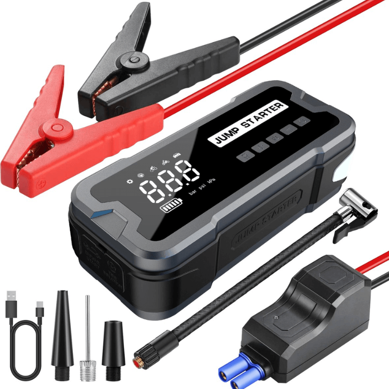 ReliableStart™ – 4-in-1 Portable Jump Starter & Air Pump Booster